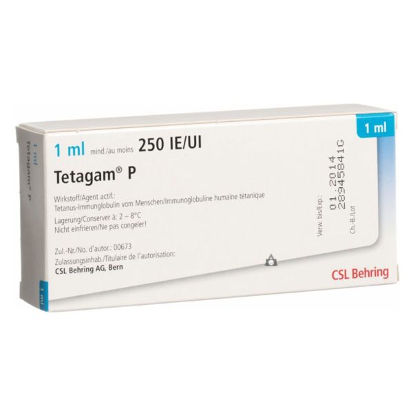Tetagam® P - Human Tetanus Immunoglobulin - Avin Darou